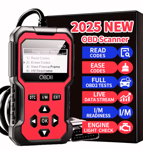 OBD2 Scanner Live Data Professional Mechanic OBDII Diagnostic Code ...