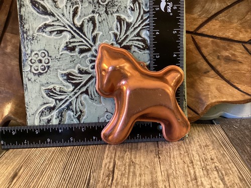Copper 4 1/2" Pony Horse Cookie Cutter SINGLE Jello Mold Shabby Retro ...