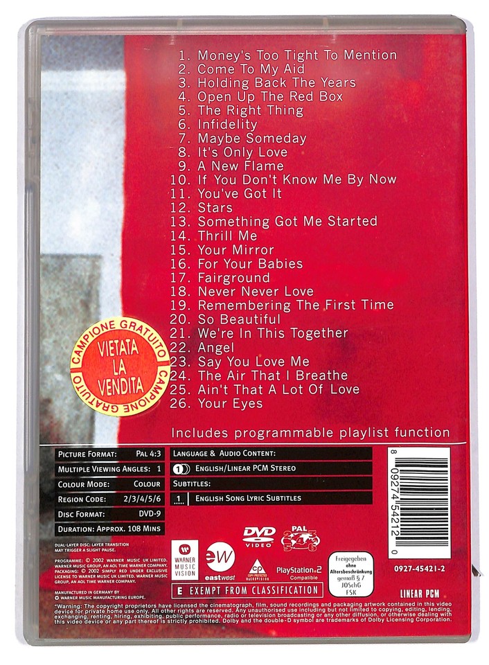 Simply Red – Greatest Video Hits DVD | eBay