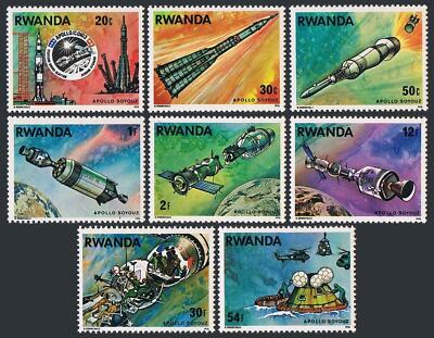Rwanda 771-778, MNH. Mi 835-842. Apollo-Soyuz space test, 1975 ...