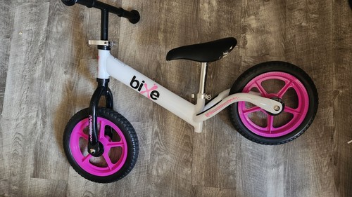12" Bixe Balance Bike for Kids Child No Pedal Pink White 852840008162| eBay