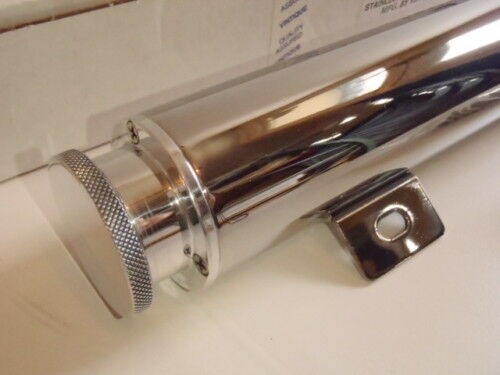 Stainless Steel 19" Radiator Coolant Overflow Tank 2.0 Pint Hot Rat Rod ...