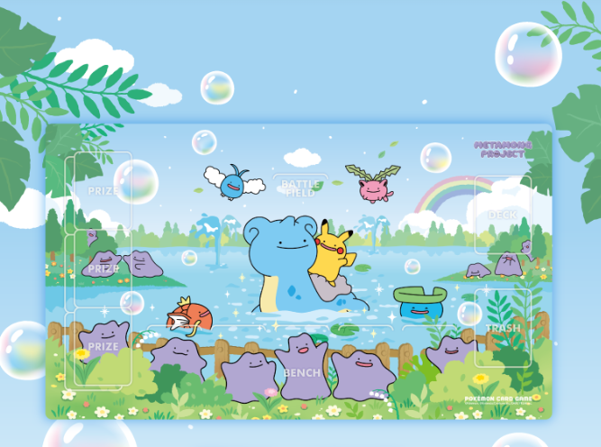 Pokemon Card Game Ditto Metamong Lapras Playmat Sealed Korean Limited ...
