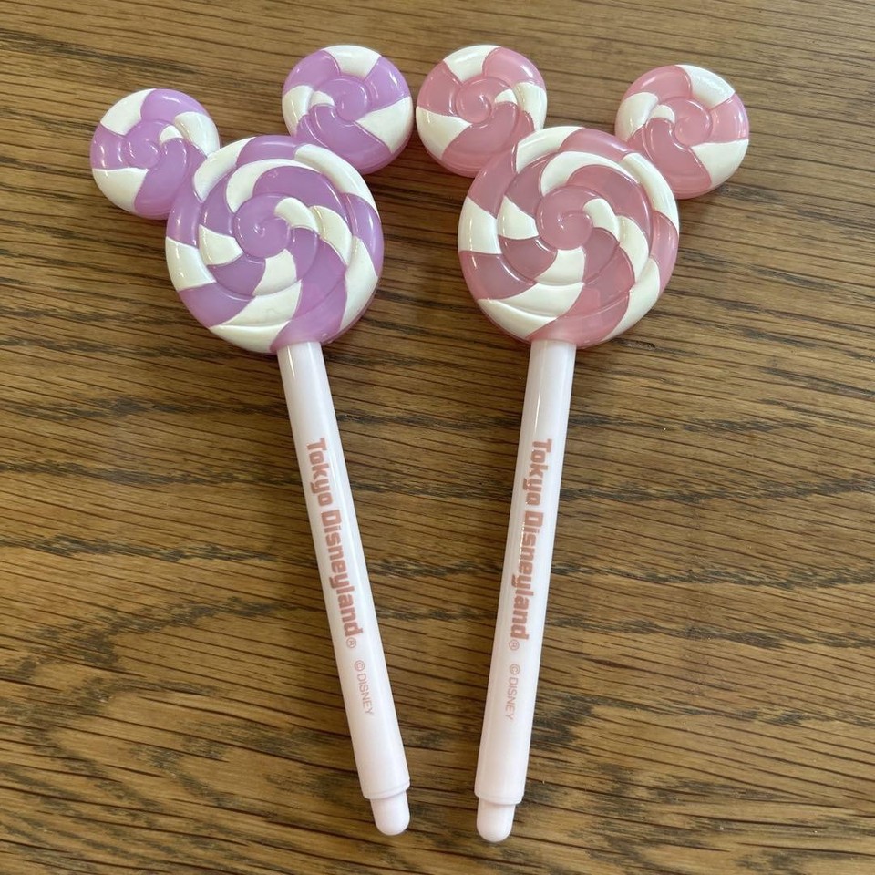Disney Resort Candy Ballpoint Pen Set Pink & Purple 2pcs, Unopened Pack ...