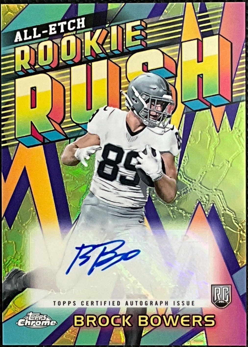 2024 Topps Chrome - All-Etch Rookie Rush Autographs Brock Bowers #RRA ...
