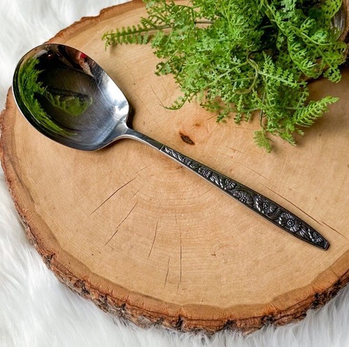 Vintage SPRING BOUQUET Stainless Korea Floral Silverware Serving ...