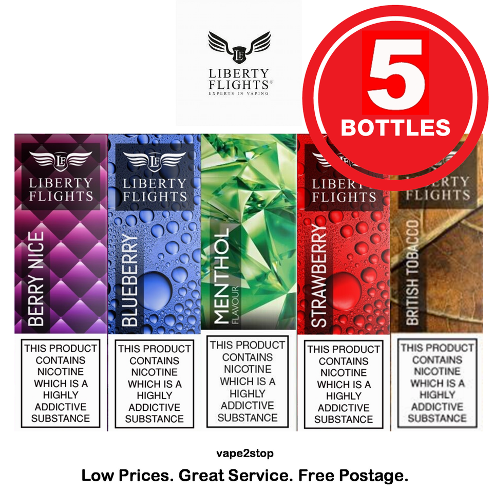 Liberty Flights E Liquid x 5 10ml Bottles FREE ROYAL MAIL TRACKED 24 SHIPPING | eBay UK