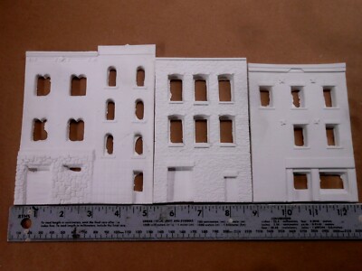Downtown Deco HO Scale Background Flat 3 Story Building Castings ...