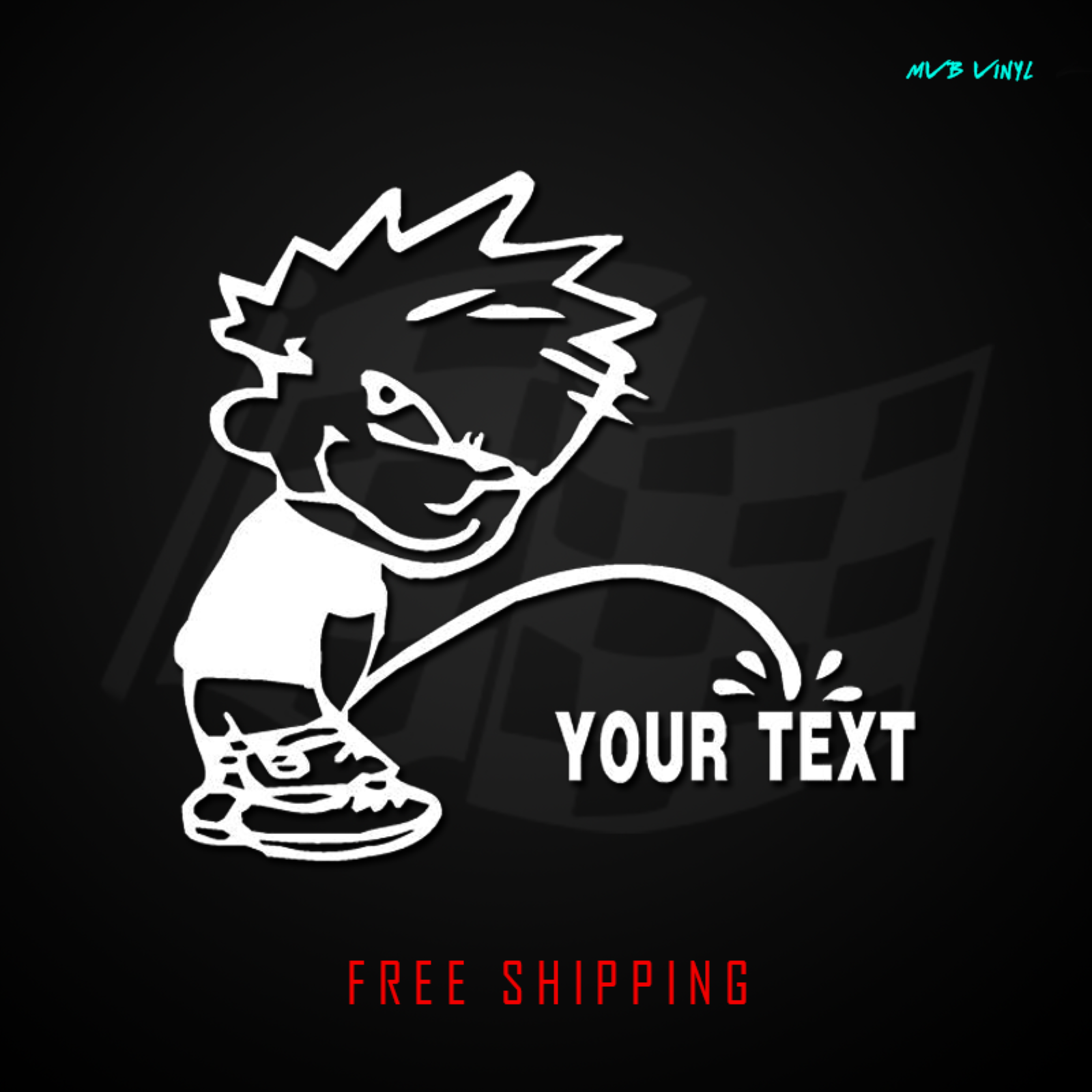 Custom Peeing On Piss On Vinyl Decal Funny Car Truck Window Sticker | eBay