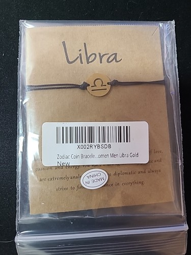 Zodiac Coin Bracelet Libra Gold Color New | eBay
