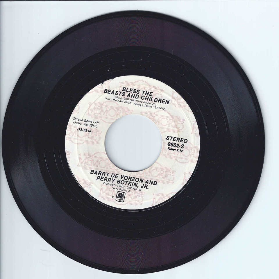 BARRY DE VORZON AND PERRY BOTKIN JR Nadia's Theme M- 45 RPM REISSUE | eBay