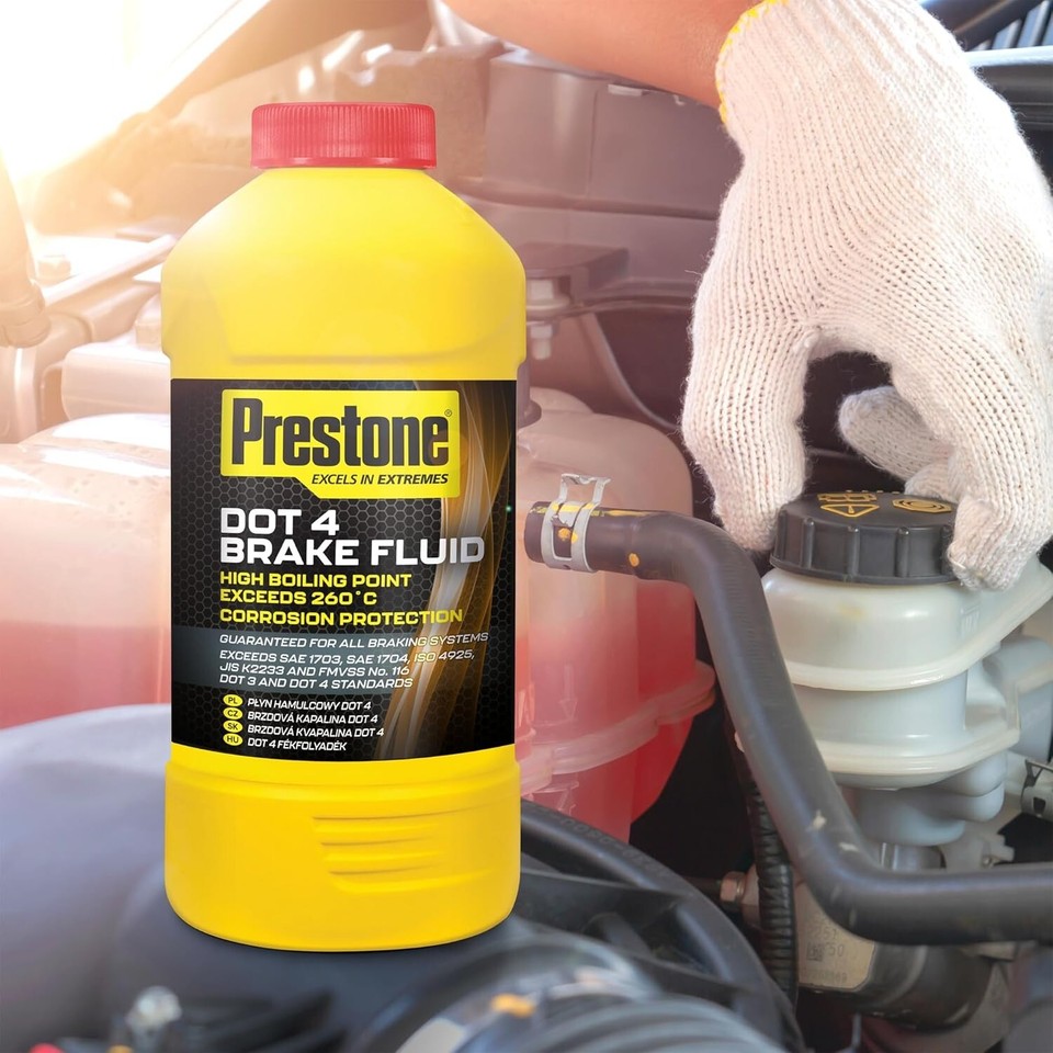 Prestone Brake Fluid, DOT 4 Brake Fluid For Maximum Performance ...