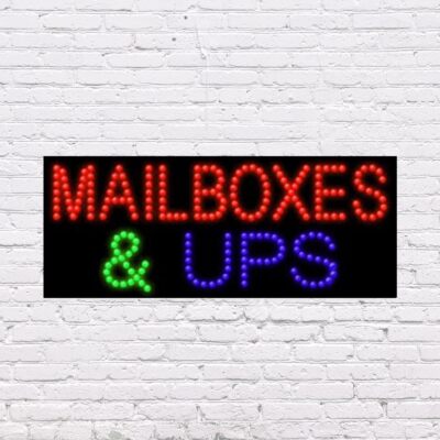 LED Mailbox & UPS Sign | Light Up Sign | 11"H x 27"W x 2"D | eBay