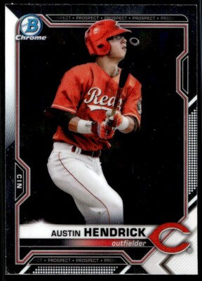 2021 Bowman Chrome Prospects Atomic Refractor Austin Hendrick ...