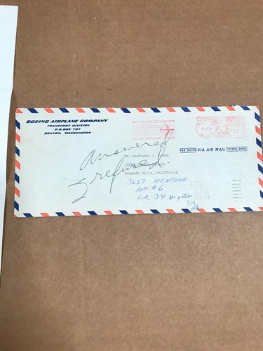 Boeing Airplane Company Letterhead 1960 w/cover Envelope | eBay