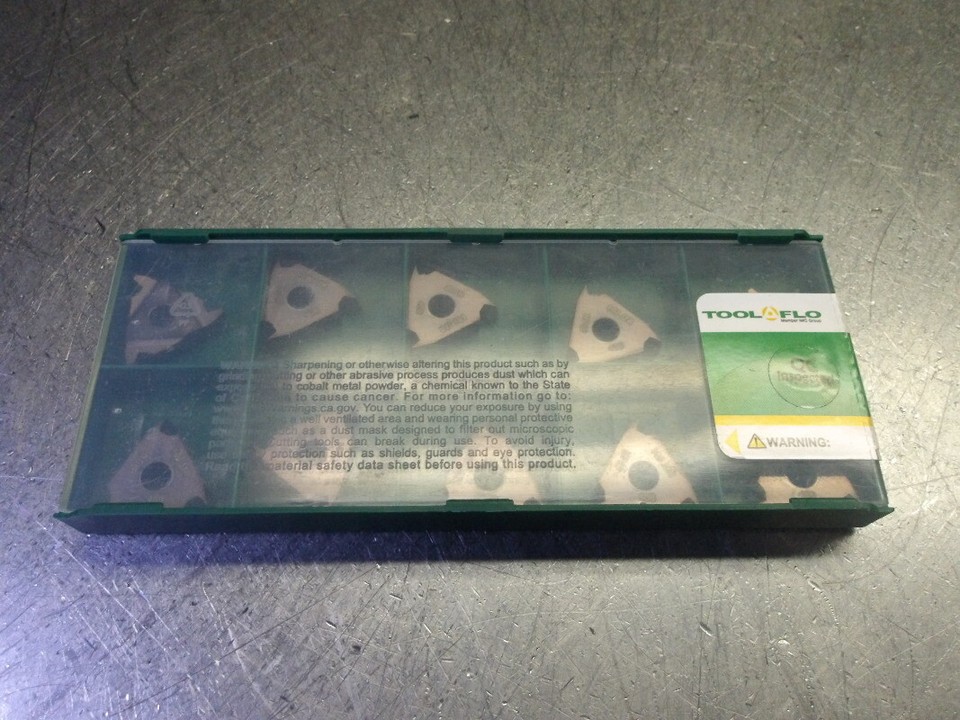 Tool Flo Grooving/Threading Inserts QTY10 L43 NT 8P INT RH AC50C ...