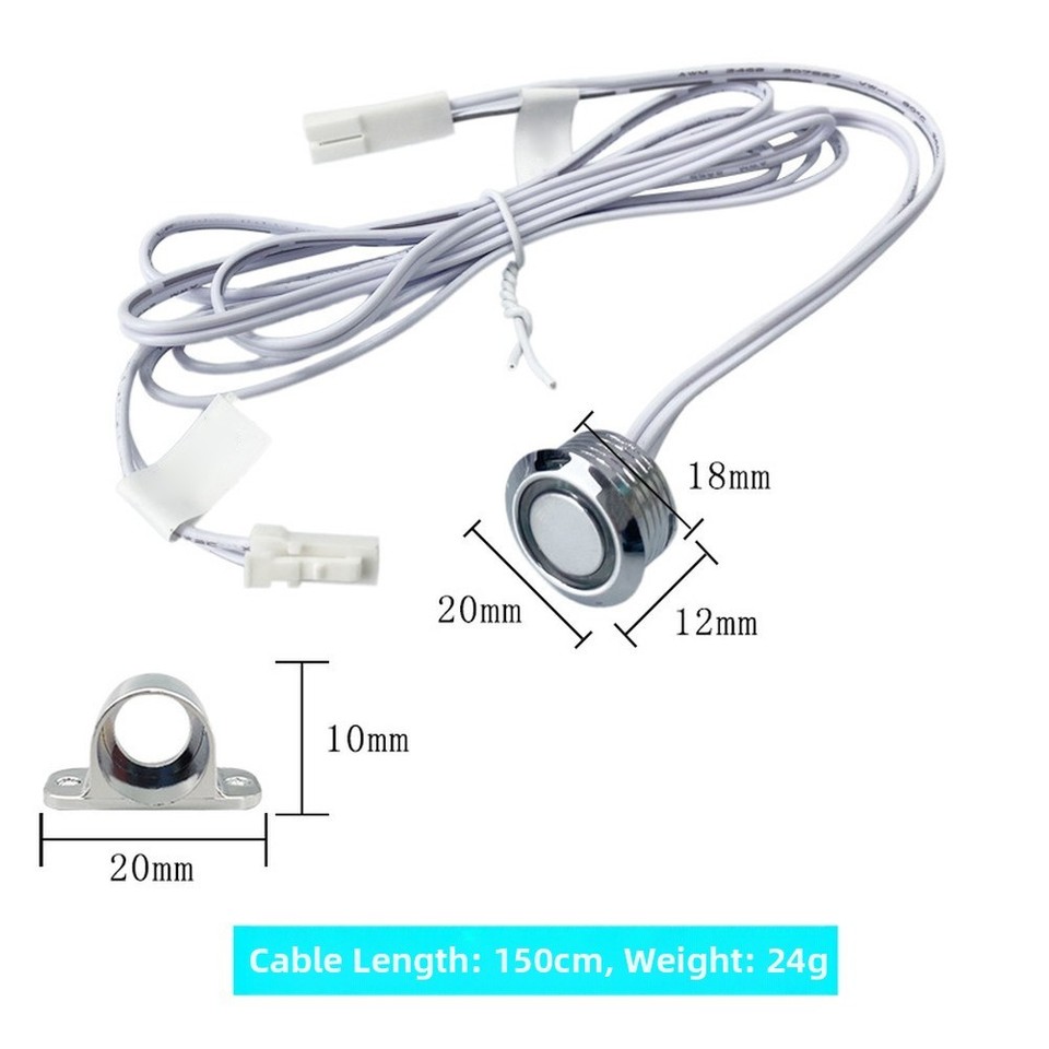 12 24V Touch Dimmer Sensor Switch Two Pieces for Cabinet LED Strip ...