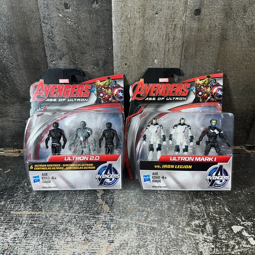 2015 Marvel AVENGERS ULTRON 2.0 & Ultron Mark I 3 Pack Action 2.5 ...