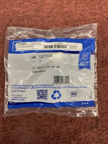 OEM NEW Engine Oil Pressure Sending Unit Sensor Switch 2009-2019 GM ...