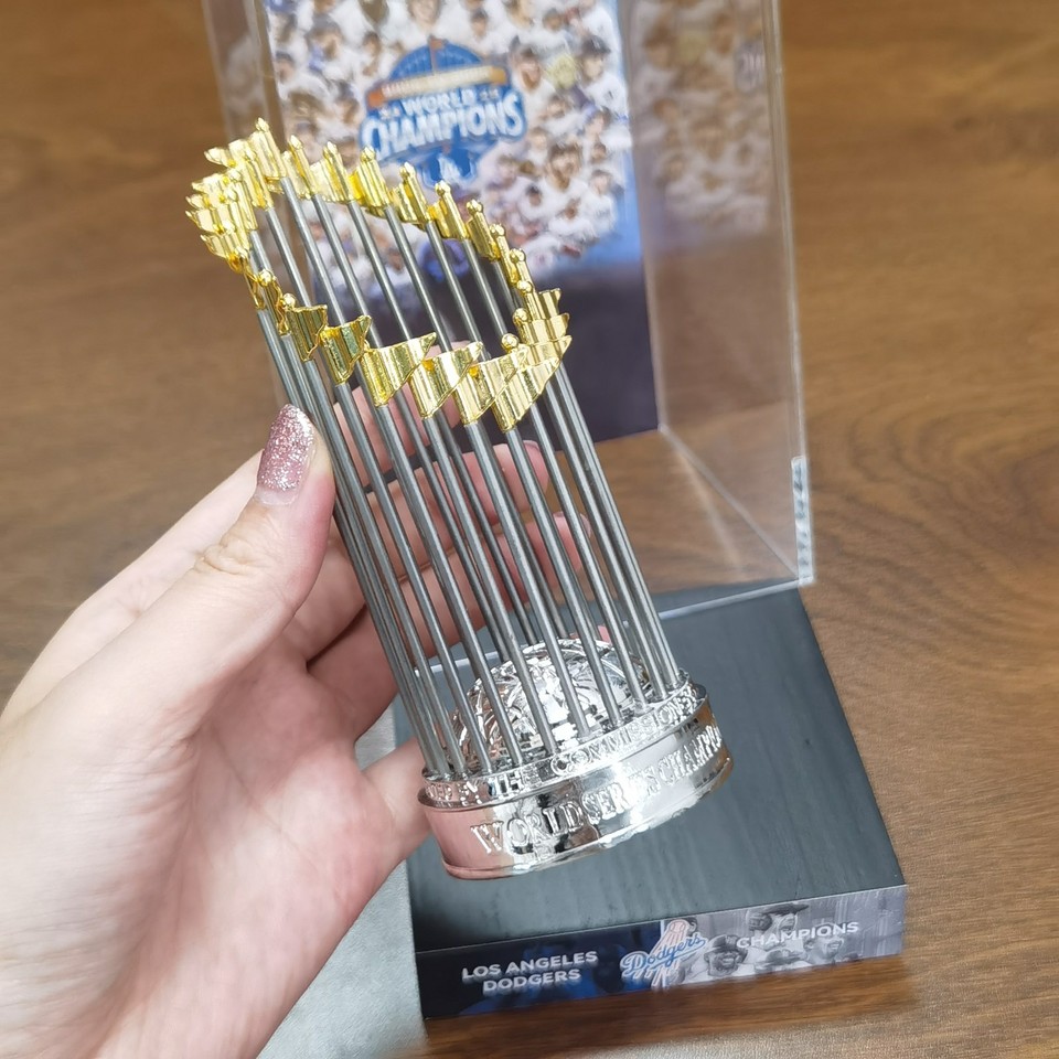 2025 LA Dodgers MLB World Series Championship Trophy with display case ...