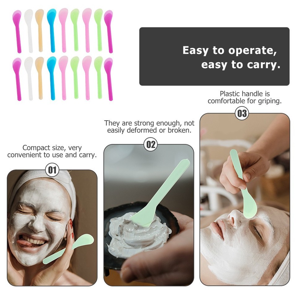 150 Pcs Face Mask Spatula Applicator Plastic Makeup Facial Spoons for ...