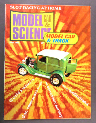 April 1968 MODEL CAR & SCIENCE Magazine car kits & slot car racing all ...