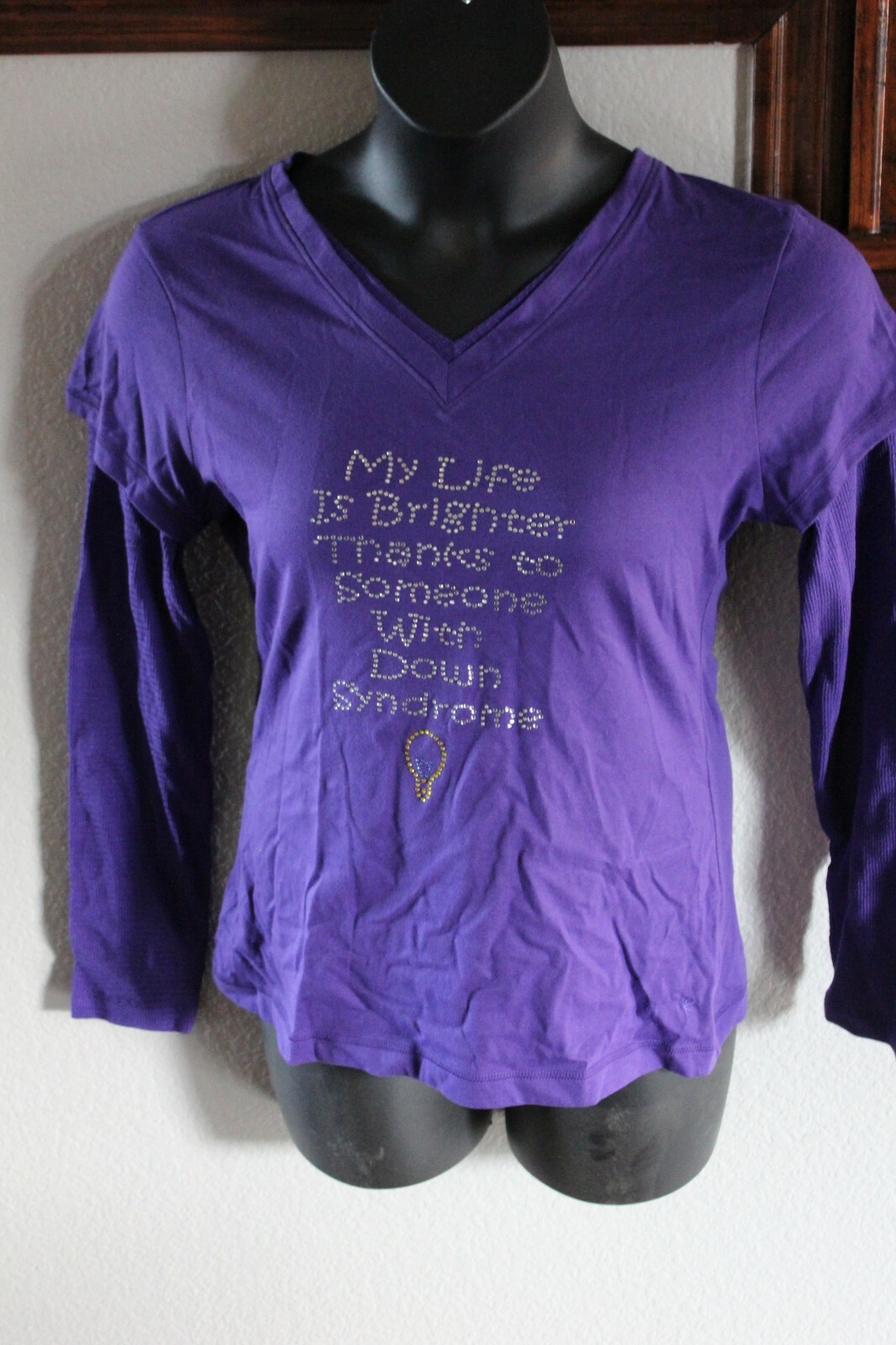 Women's 2fer shirt with Down Syndrome Awareness logo | eBay