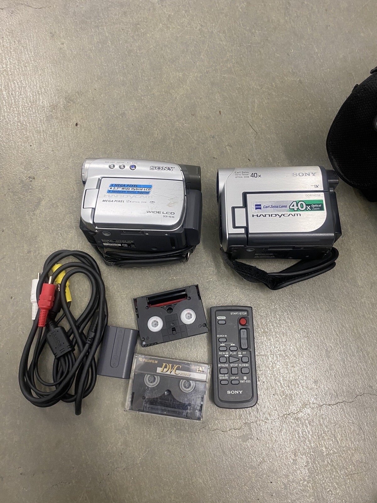 Sony DCR-HC38 & DCR-HC46 Handycam Remote Control Tapes Lot FOR PARTS ...