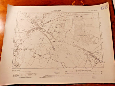 Original 1909 OS Map Sheet Swanley Junction Farningham Crockenhill Ram ...