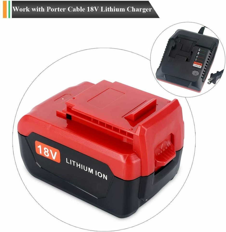 2Pack 18V Lithium-Ion Battery for Porter Cable 18 Volt PC18B PC18BL ...