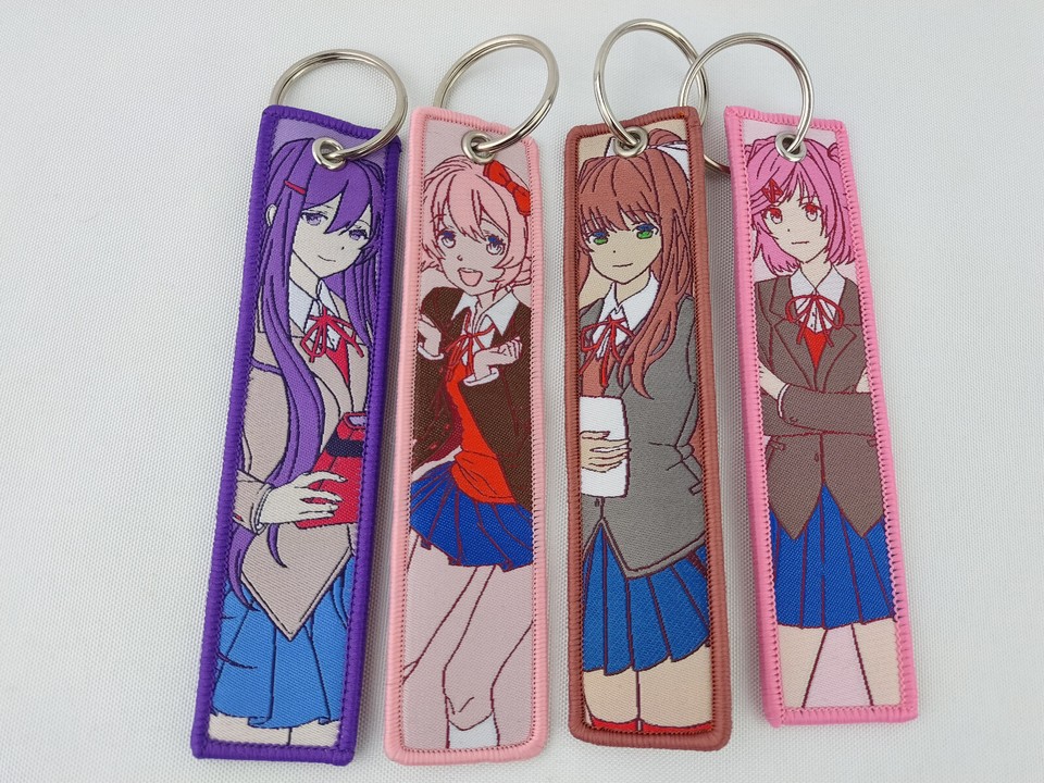 Doki Doki Literature Club Tag Keychain Natsuki Monika Sayori Yuri Set ...