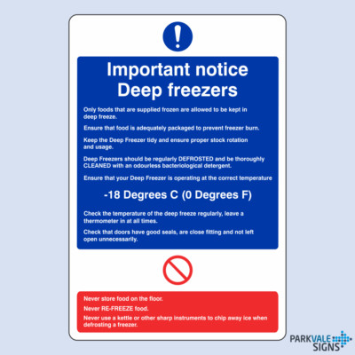 Important Notice Deep Freezers Catering Sign | eBay