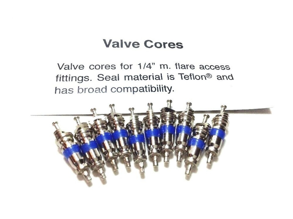 NEW - 100 HVAC Schrader Valve Cores for HVAC applications Access port ...