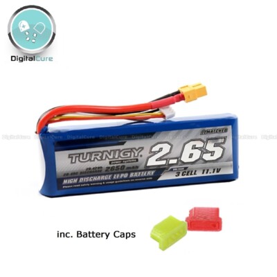 RC Battery Turnigy 2650mAh 3S 11.1V 20C XT60 Lipo Slim 18mm - 2200 3000 ...
