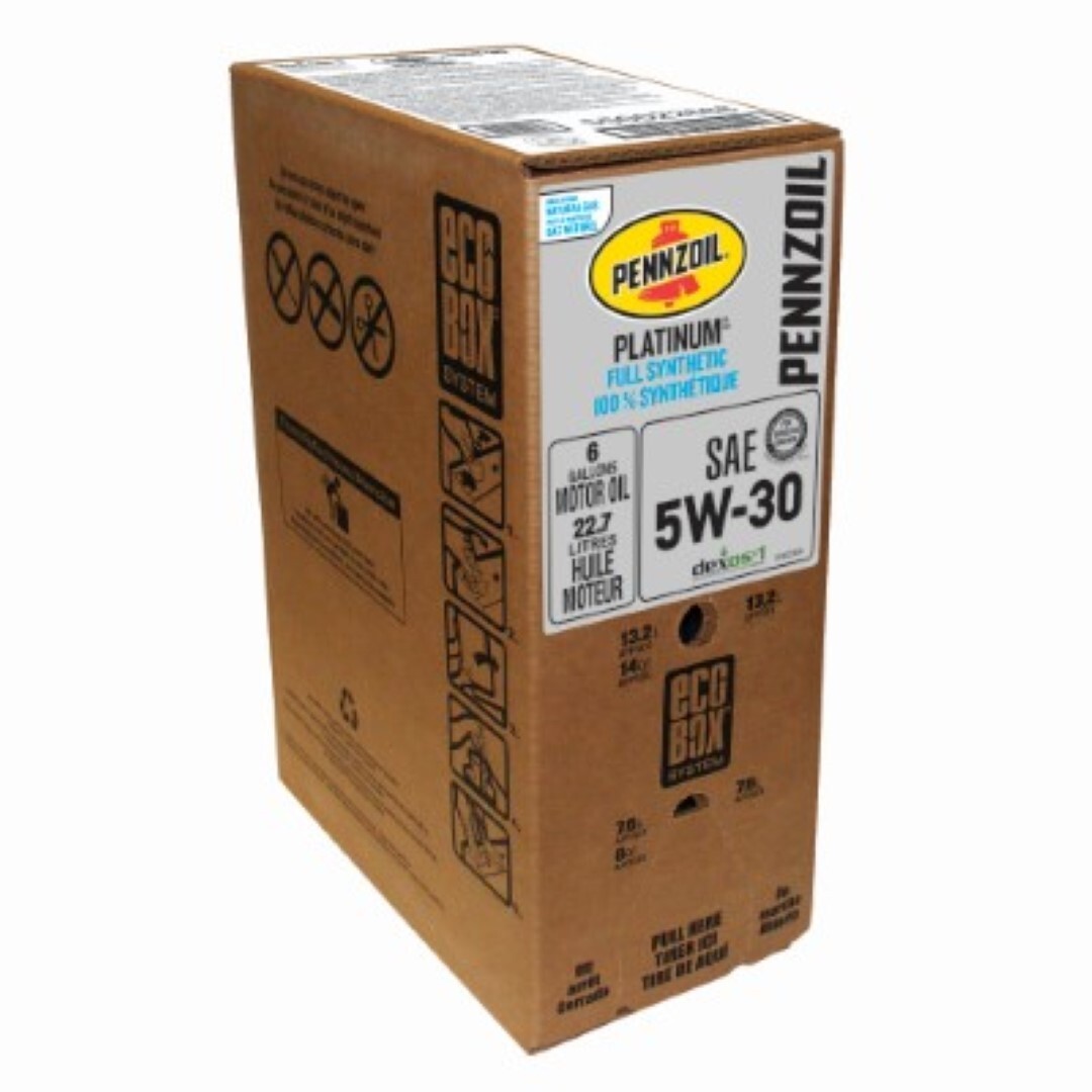 Pennzoil Platinum Full Synthetic SAE 5W-30 Motor Oil 6 Gal Ecobox | eBay