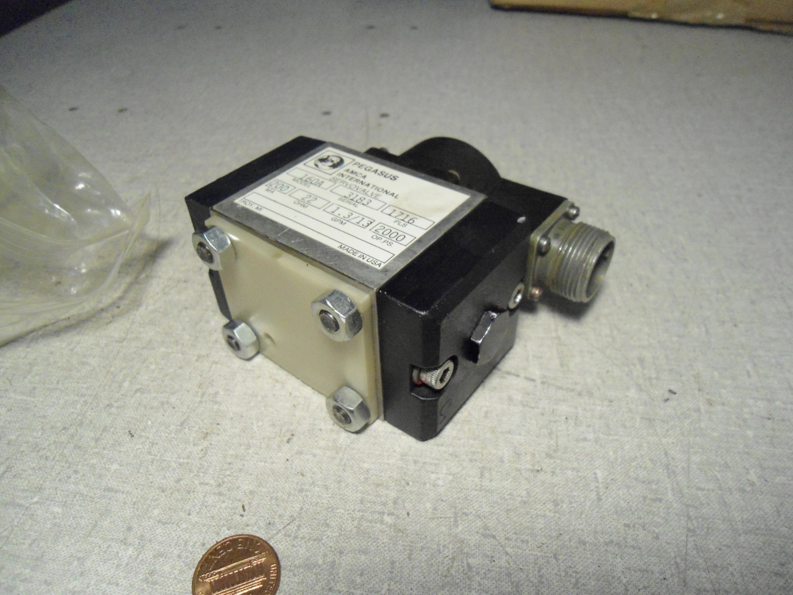 Pegasus Amca International 160A Servovalve Servo Valve | eBay