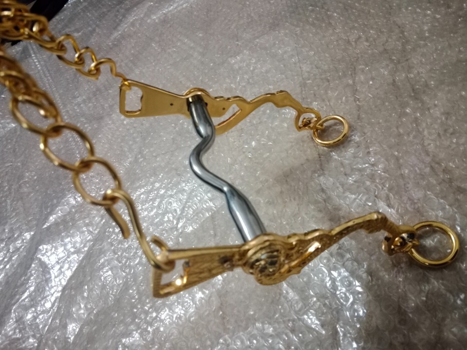 Horse Spanish curb Bit with low Port Beautiful hand Engraving Free ...