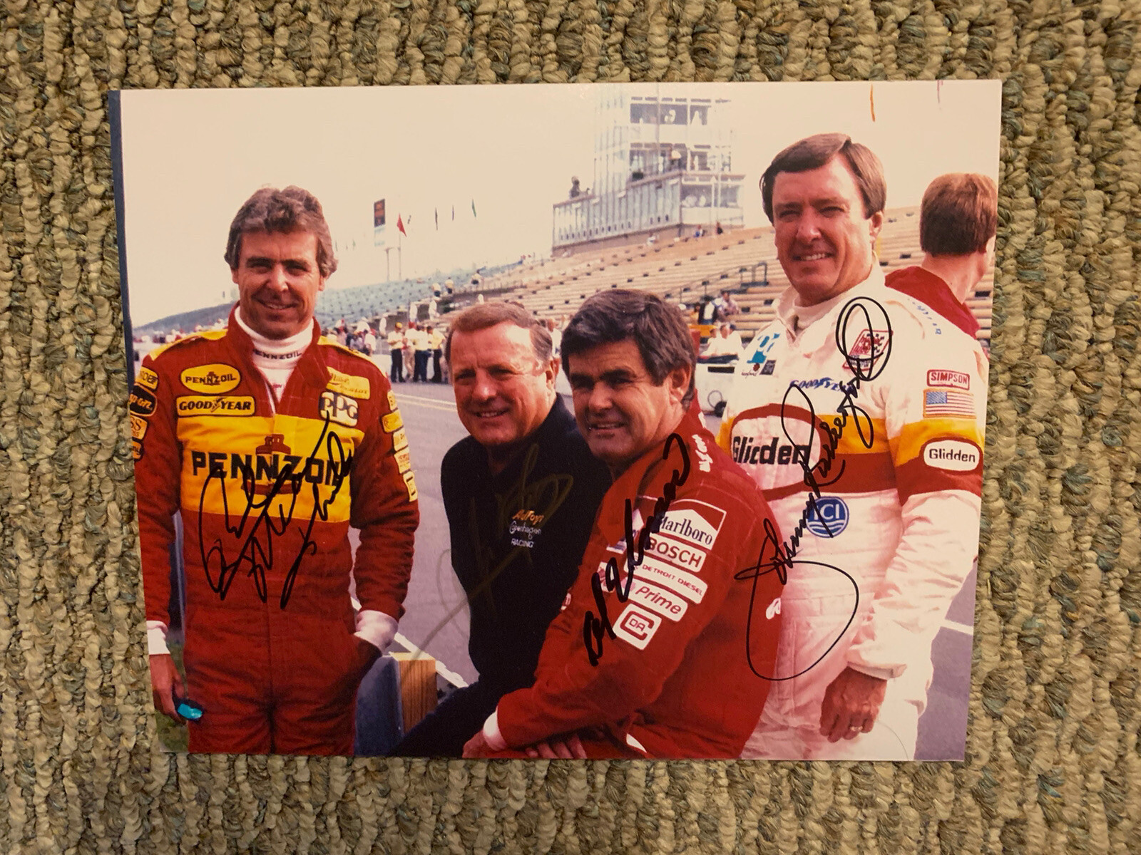Rick Mears Al Unser Aj Foyt Johnny Rutherford Signed Indy 500 8 X 10 ...