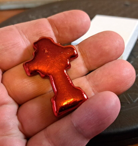 Red/Green/Gold Bismuth Ore Celtic Cross Crystal Mineral Specimen ...