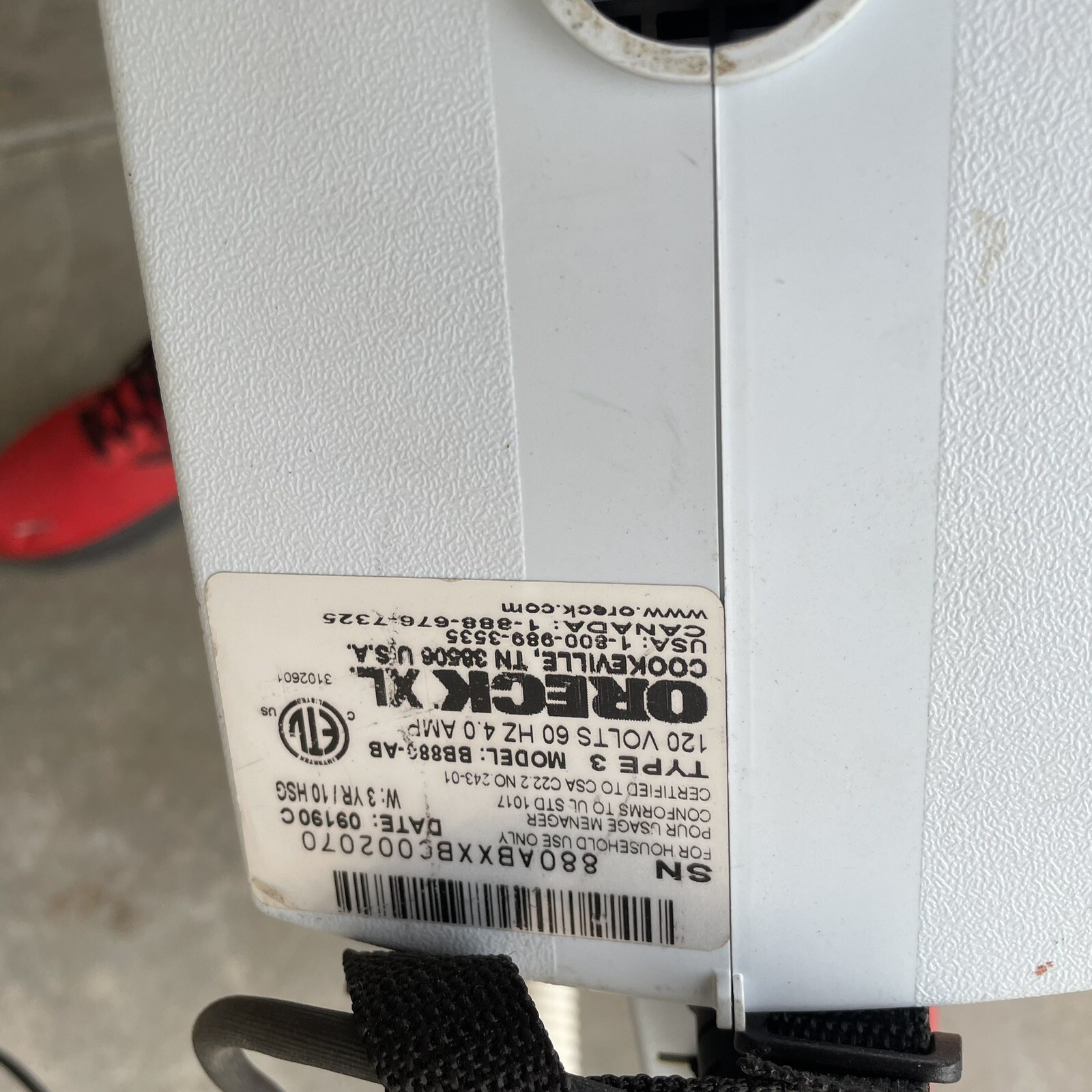 Oreck XL BB880-AB Pk-IN Compact Canister Vacuum Cleaner Handheld light ...