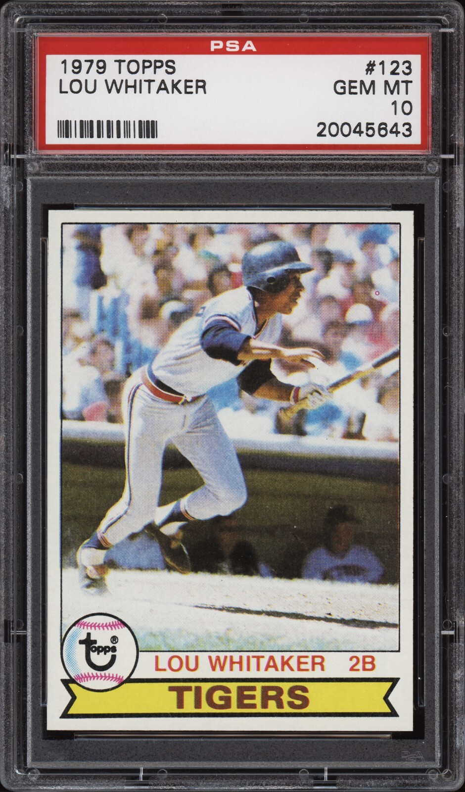 1979 Topps #123 Lou Whitaker - Tigers - PSA 10 - 20045643 - Baseball ...