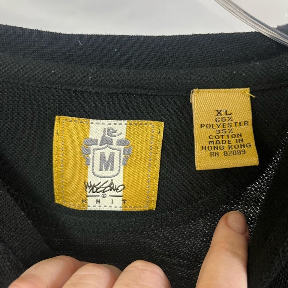 Mossimo Vintage Y2K Knit Embroidered Black Short Sleeve T-Shirt- Size ...