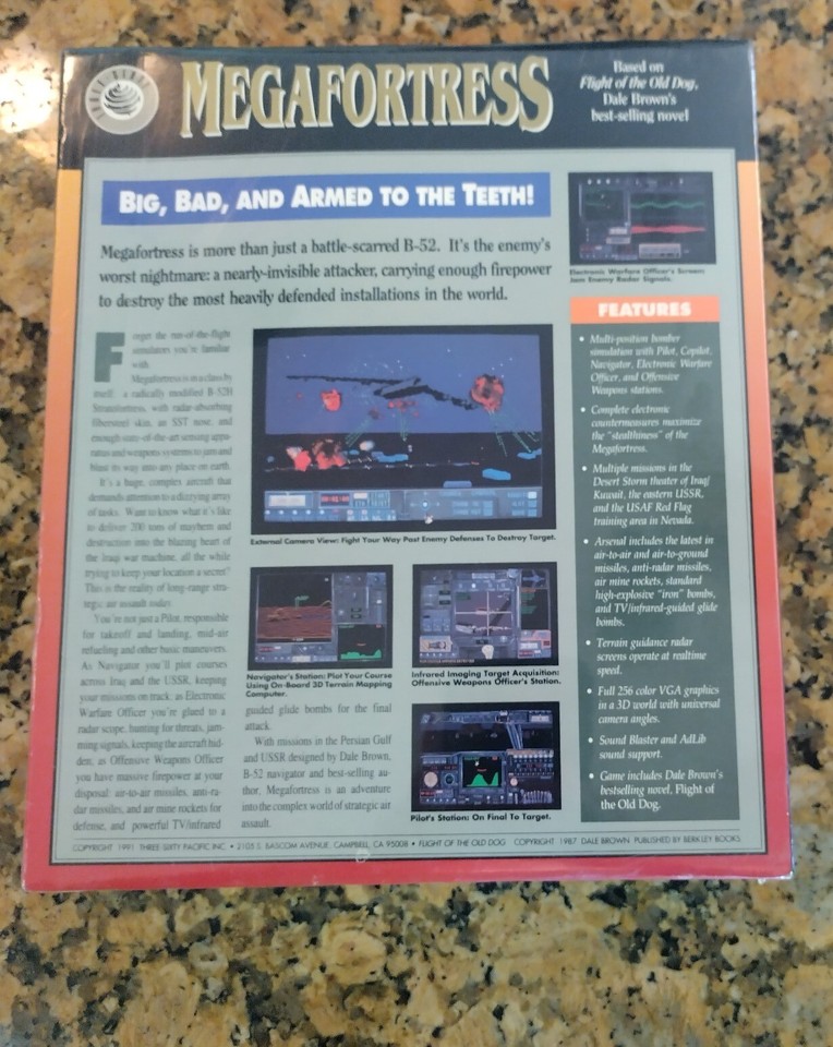 Vintage 1991 Megafortress Desert Storm IBM PC Game 3.5” Disk New Sealed ...