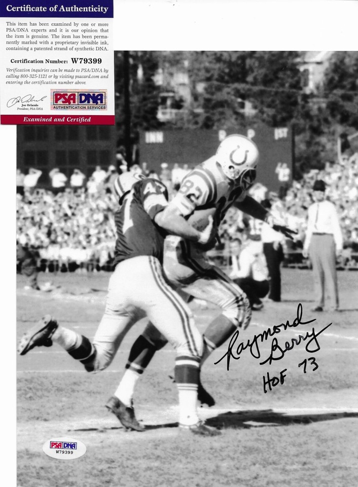 Raymond Berry Autographed Signed 8x10 Photo PSA/DNA COA Baltimore Colts ...