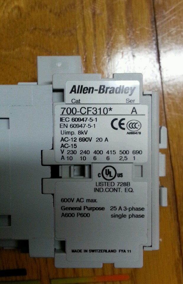 Allen-Bradley Control Relay 700-CF310 | eBay