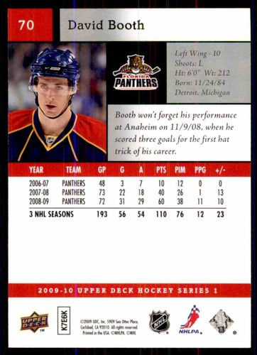2009-10 UPPER DECK DAVID BOOTH #70 | eBay