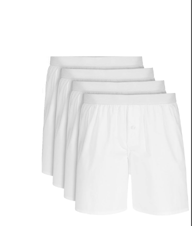 Club Room Men's 4 Pack White Cotton Boxers Small Boxer Shorts Underwear ...