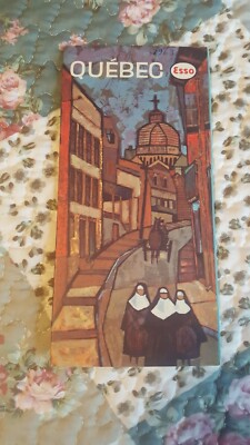 1963 Quebec road map Esso oil Canada | eBay