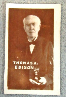 1948 THOMAS A. EDISON Topps Magic Photo trading card | eBay