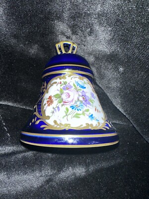Limoges Bell Music Box Mozart Cobalt Blue 22k Gold Excellent | eBay